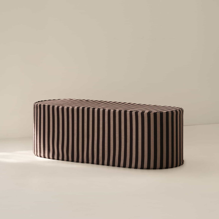 Soft Striped Dark & Light Brown Coffee Table | Bennett | House of Noa