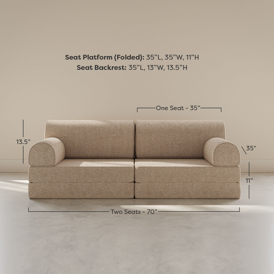 Truffle Light Brown Modular Couch | Boucle | House of Noa