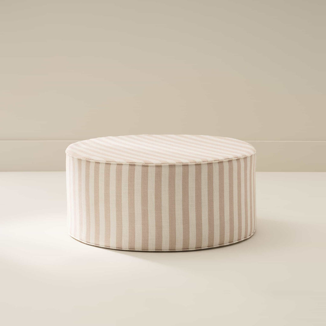 Ivory Ottoman | Bennett | House of Noa