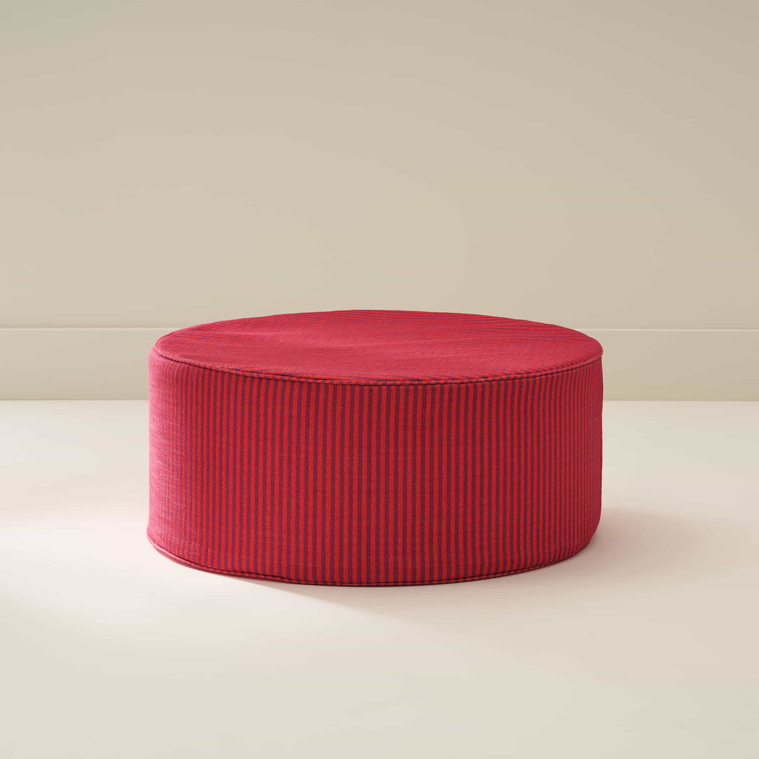 Red Striped Ottoman | Finley | House of Noa