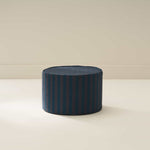 Soft Striped Dark Blue Ottoman | Bennett | House of Noa